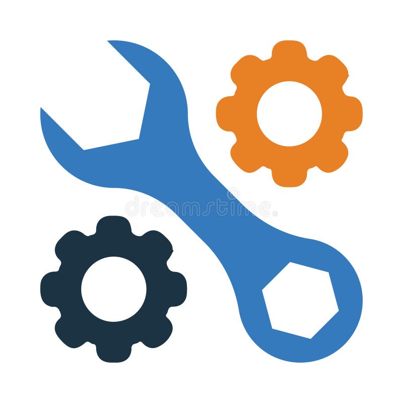 Wrench, Gear, Work Tools, Maintenance Wrench Tool Icon Stock Vector ...