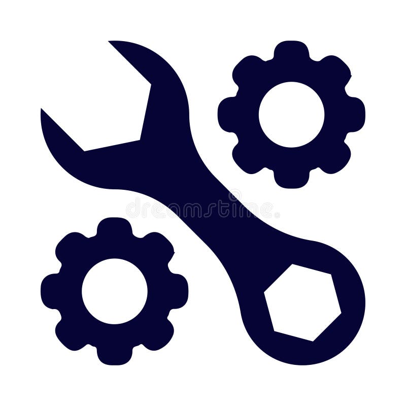 Wrench, Gear, Work Tools, Maintenance Wrench Tool Icon Stock Vector ...