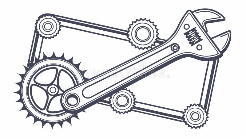 Wrench and Gears, Mechanical Repair and Engineering Theme Vector Design ...