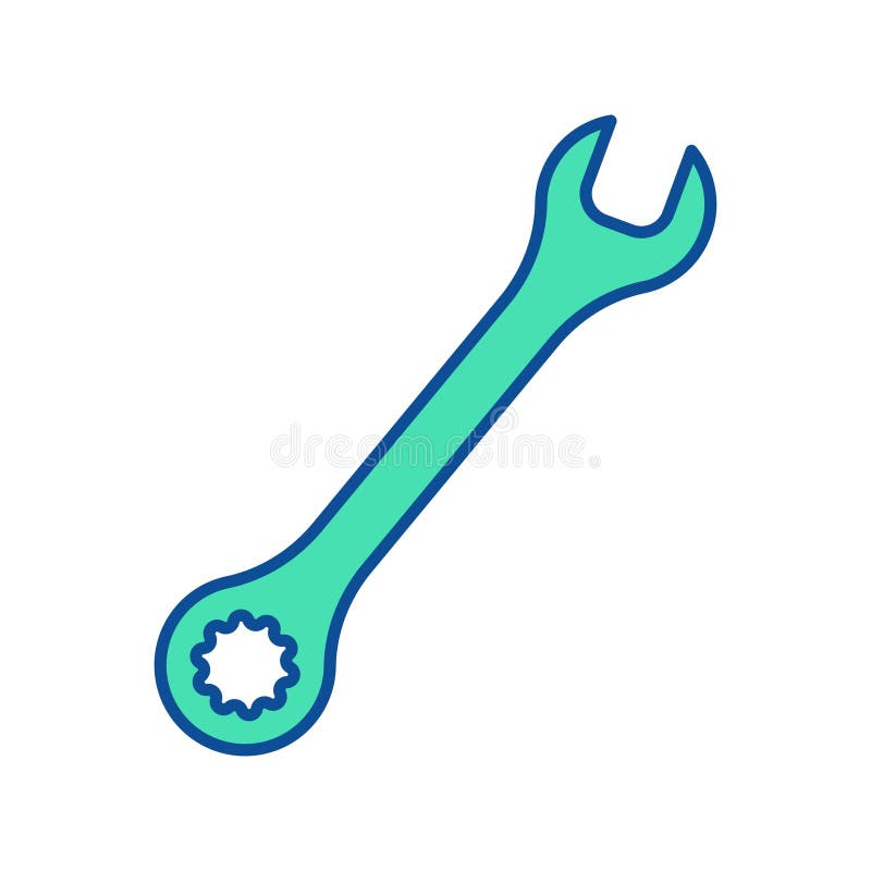 Wrench Icon. Combination Spanner. Construction Tool Stock Illustration ...