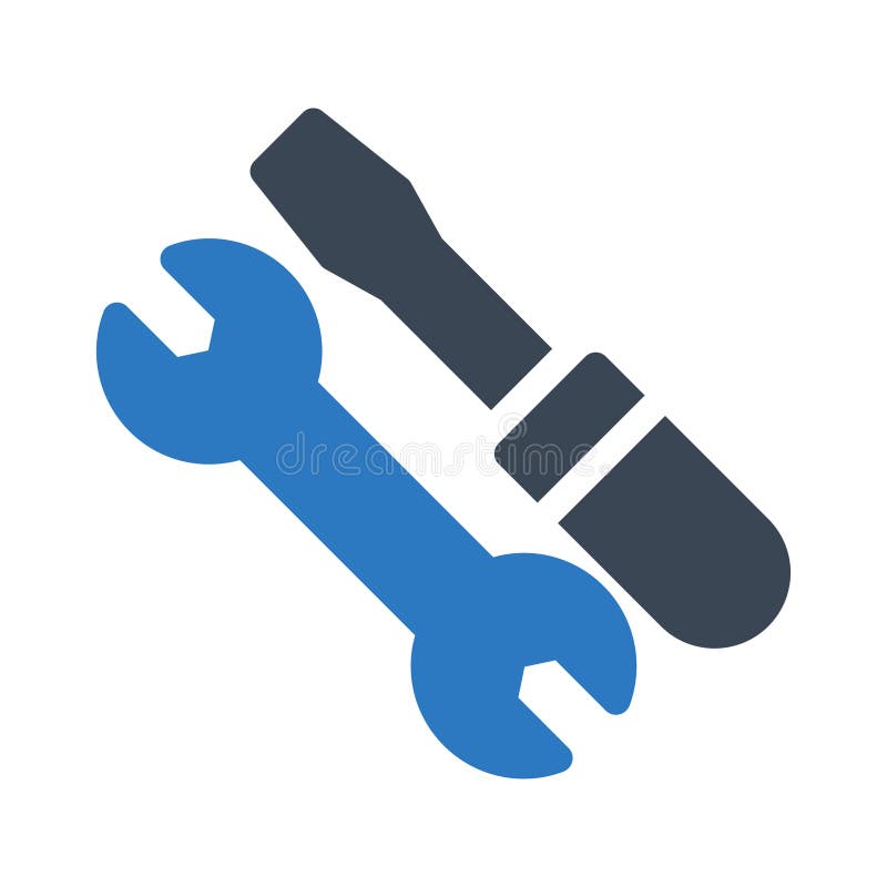 Wrench glyph color icon stock illustration. Illustration of industrial ...