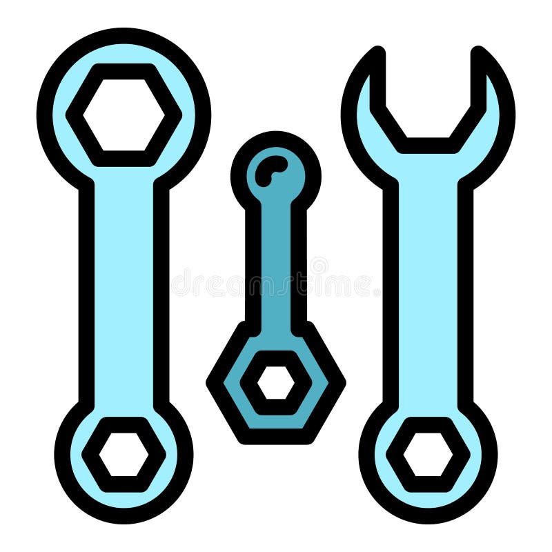 Wrench Keys Icon Color Outline Vector Stock Vector - Illustration of ...