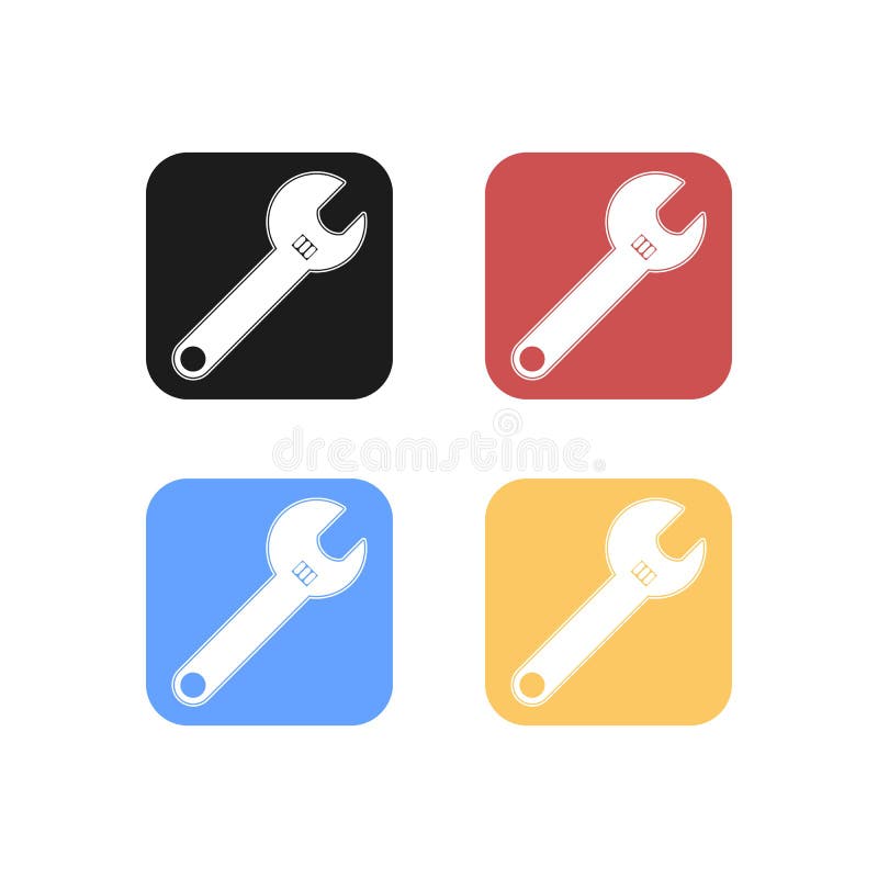 Wrench Logo or Icon stock vector. Illustration of build - 79192179