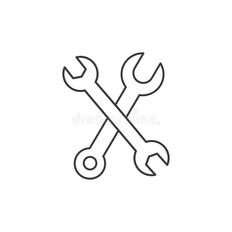 Wrench logo icon stock vector. Illustration of vector - 351670196