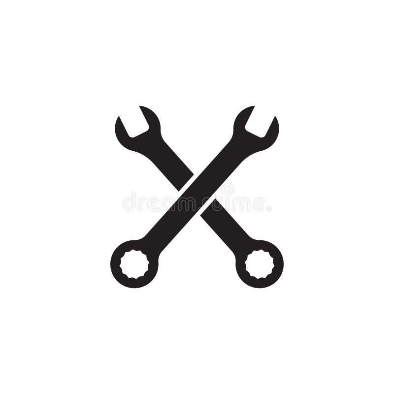Wrench Logo Vector Flat Symbol Design Stock Vector - Illustration of ...