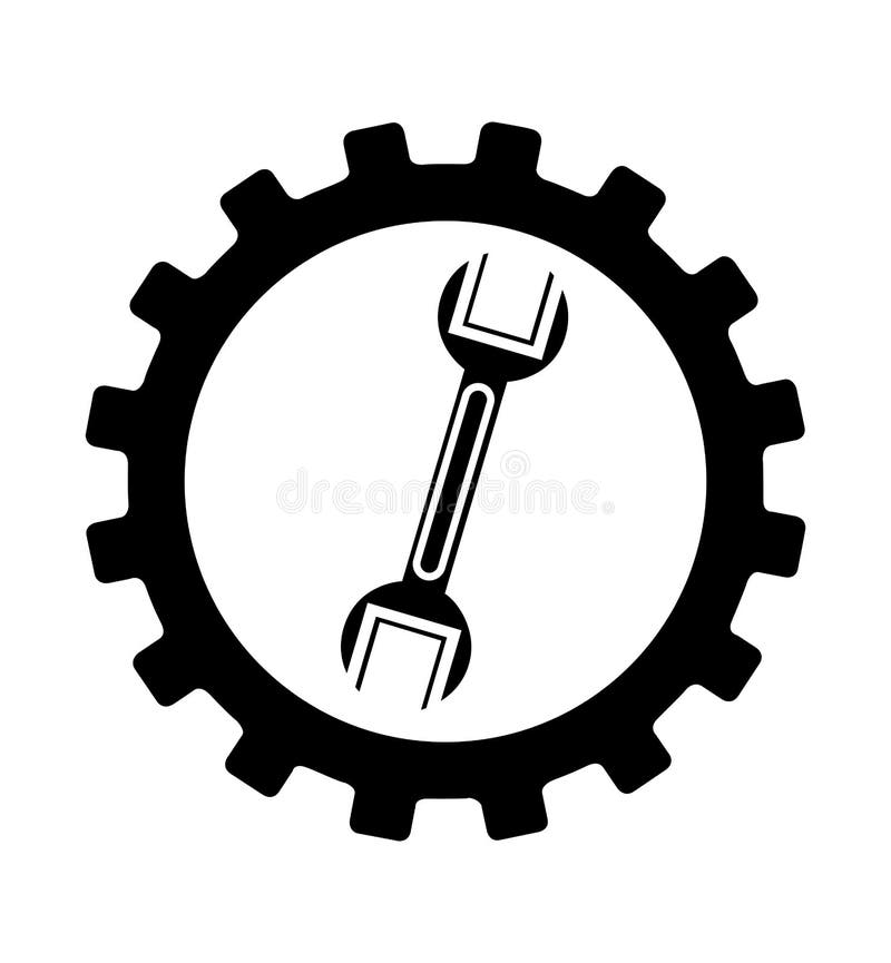 Wrench mechanic tool icon stock vector. Illustration of industry - 90953086