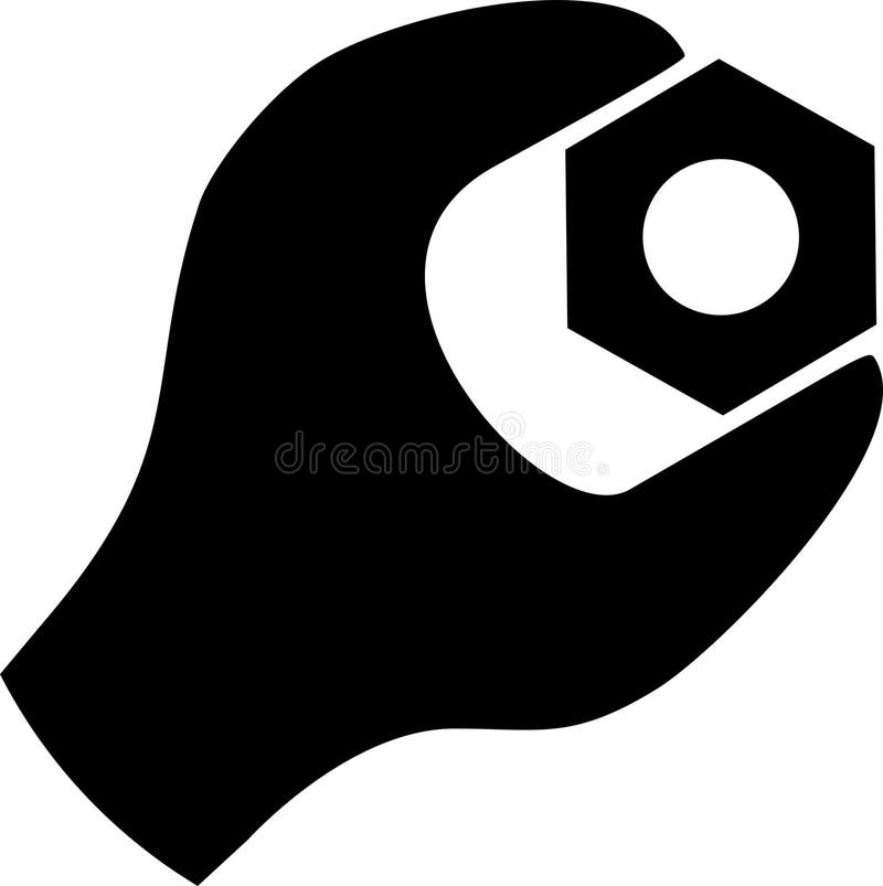 Wrench and Nut Icon in Flat Style. Vector Illustration. Stock Vector ...