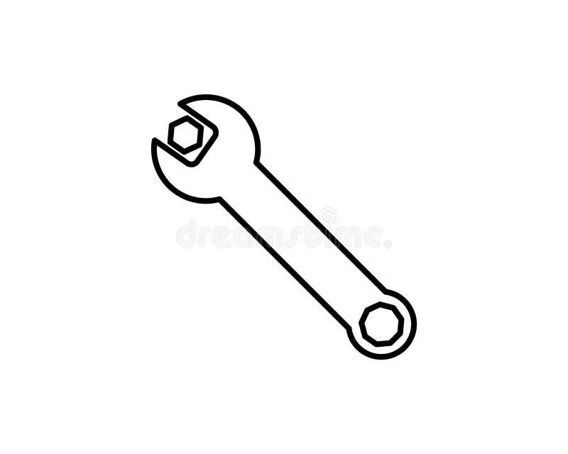 Wrench and Nut Icon. Simple Element Illustration from Tools Concept ...