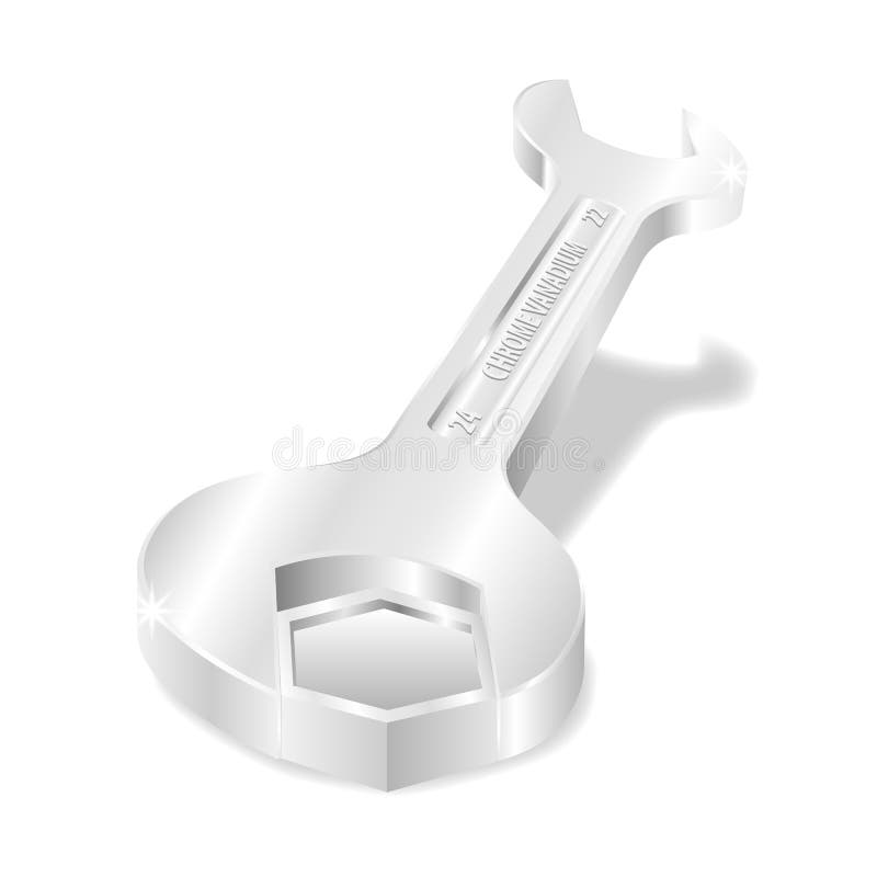 Wrench and nut. stock vector. Illustration of hole, handle - 30829127