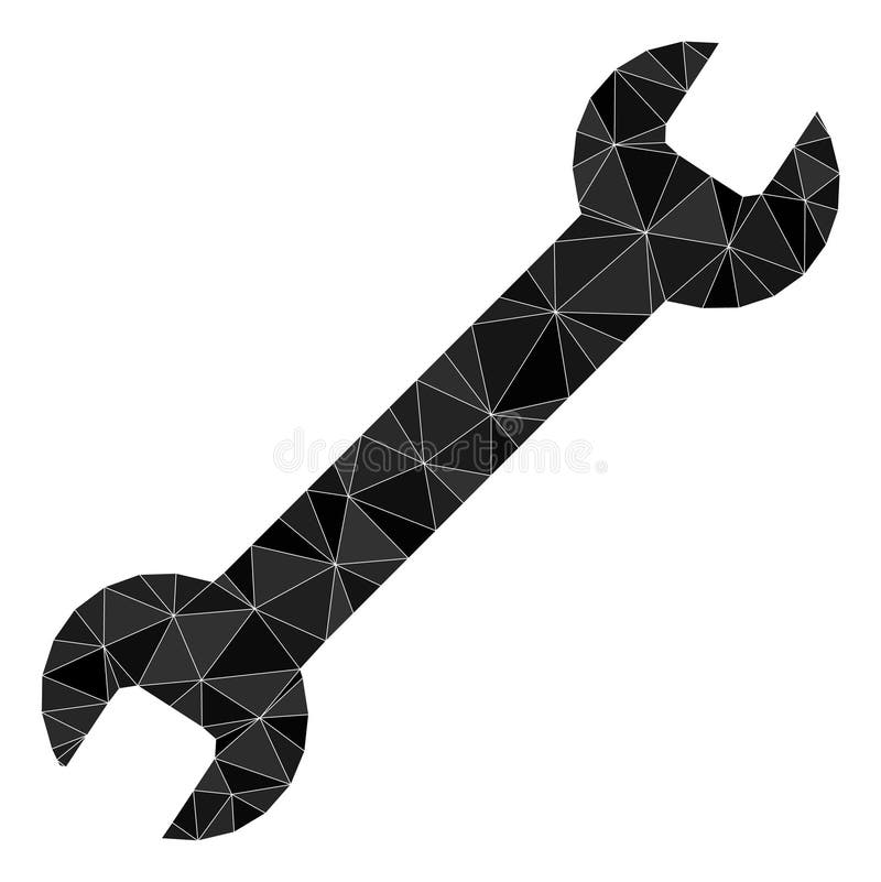 Wrench Polygonal Mocaic Icon Stock Vector - Illustration of tools ...