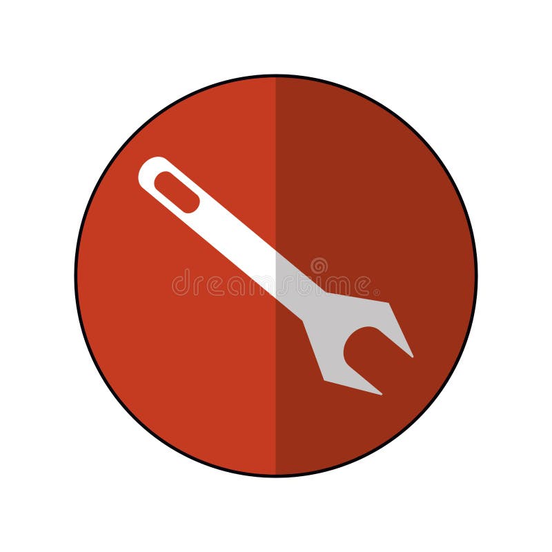 Wrench Repair Tool Symbol Icon-brown Circle Shadow Stock Vector ...