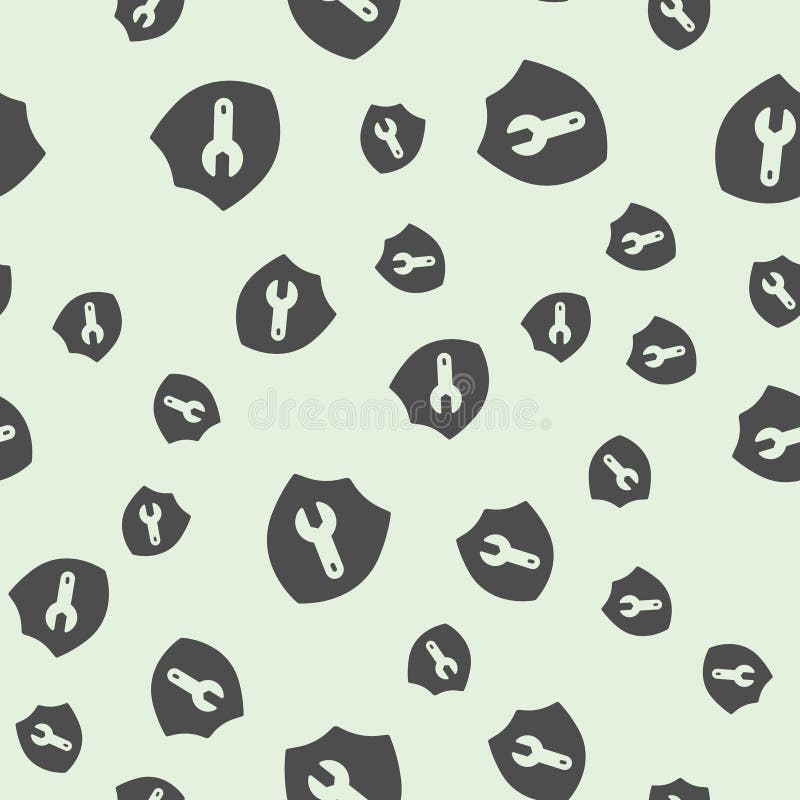 Wrench on Safety Emblem Solid Seamless Pattern, Repair Service Theme ...