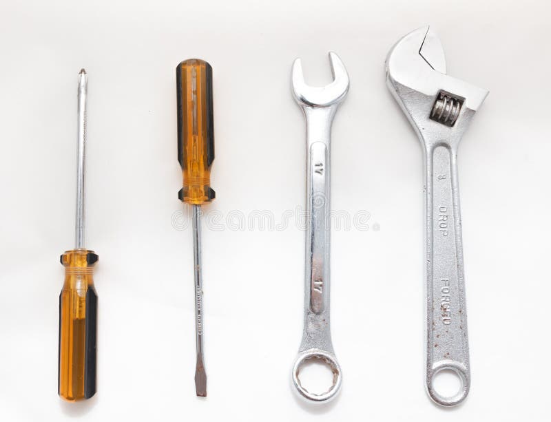 Wrench and screwdriver stock image. Image of utility - 39607755
