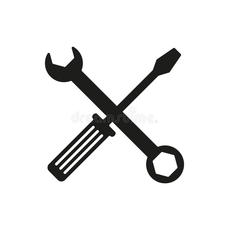 The Wrench and Screwdriver Icon. Settings Symbol Stock Vector ...