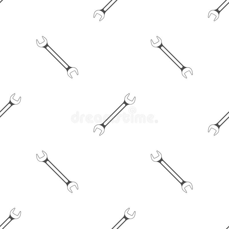 Wrenches Seamless Background. Stock Vector - Illustration of ...