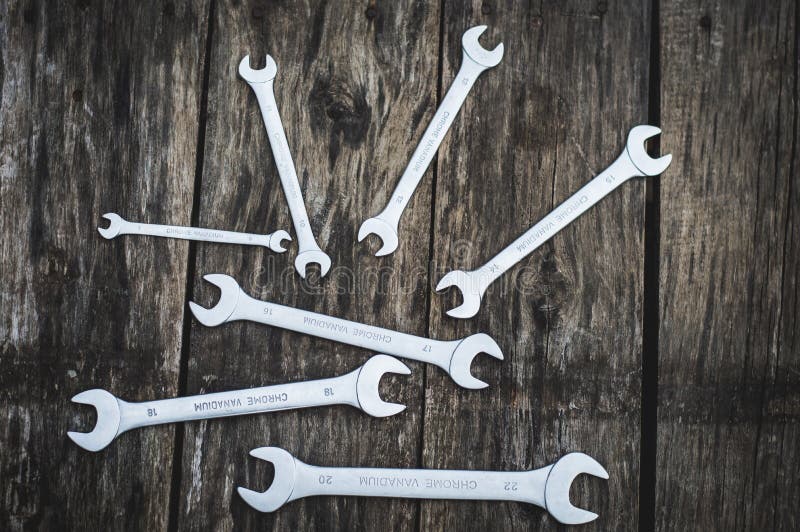 Wrench set stock photo. Image of equipment, wrench, surface - 78632350