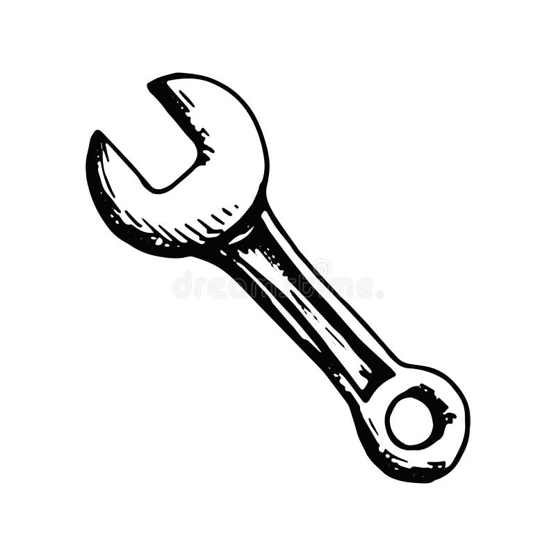 Wrench Silhouette Vector Icon. Isolated Object Stock Vector ... Wrench Silhouette Vector Icon. Isolated Object Stock Vector ...
