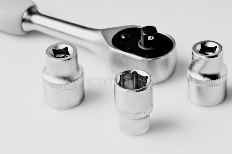 Wrench socket with handle stock image. Image of handle - 35456975