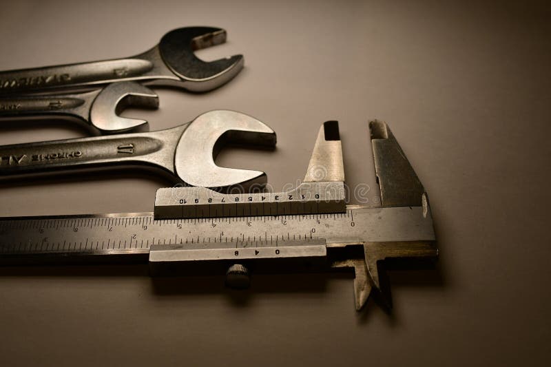 Wrench Spanner Caliper Industry Metal Precision Workshop Stock Photo ...