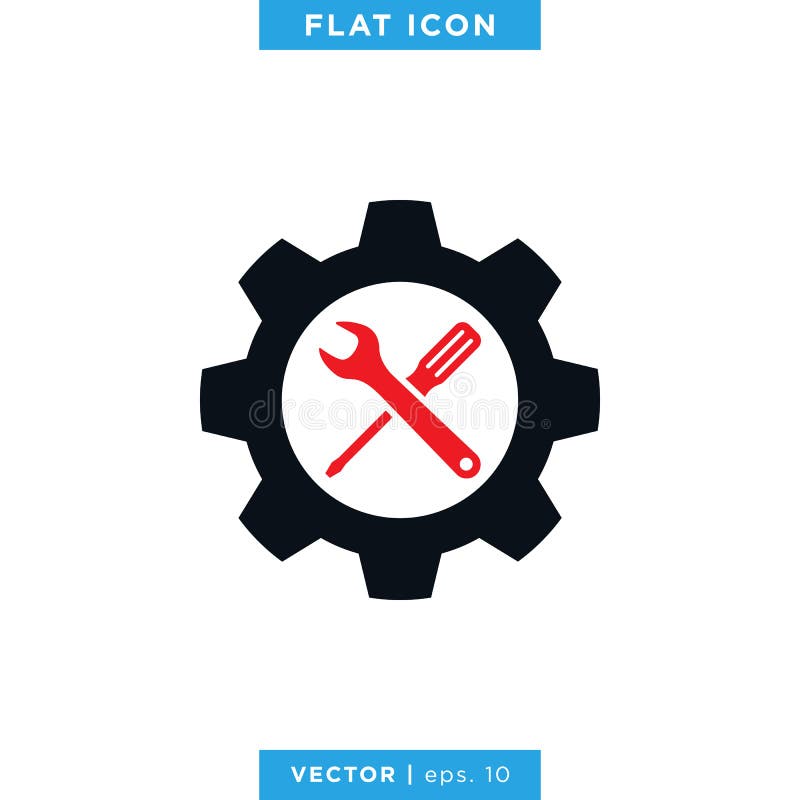 Wrench, Spanner Icon Vector Logo Design Template. Tools, Repair ...