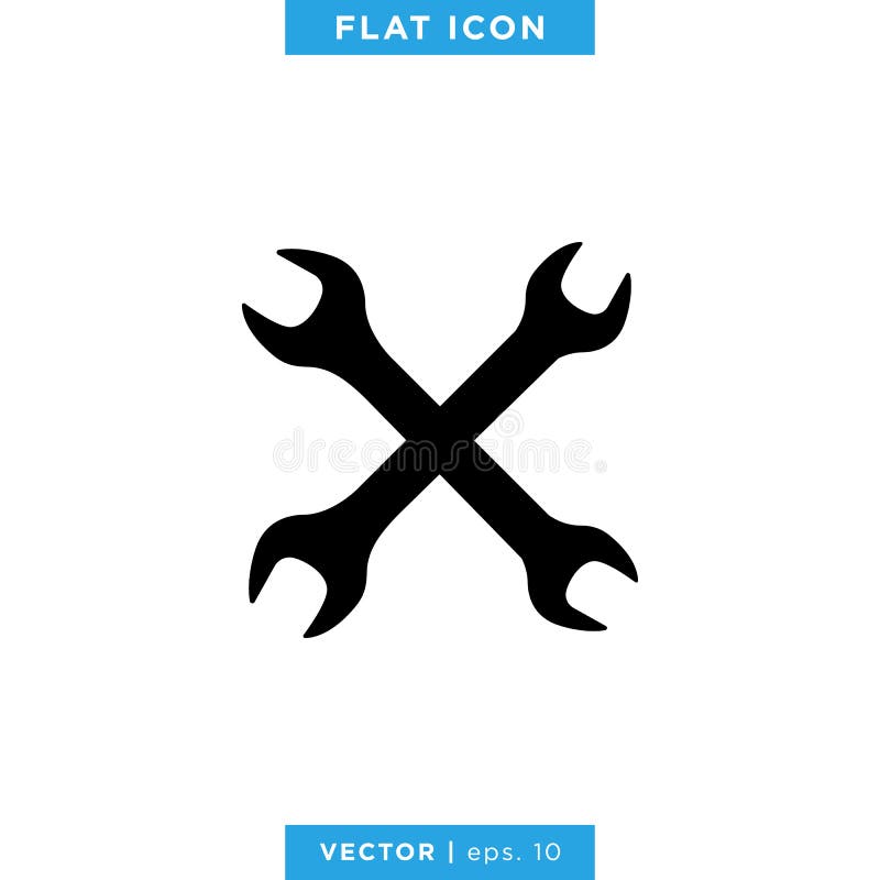 Wrench, Spanner Icon Vector Logo Design Template. Tools, Repair ...