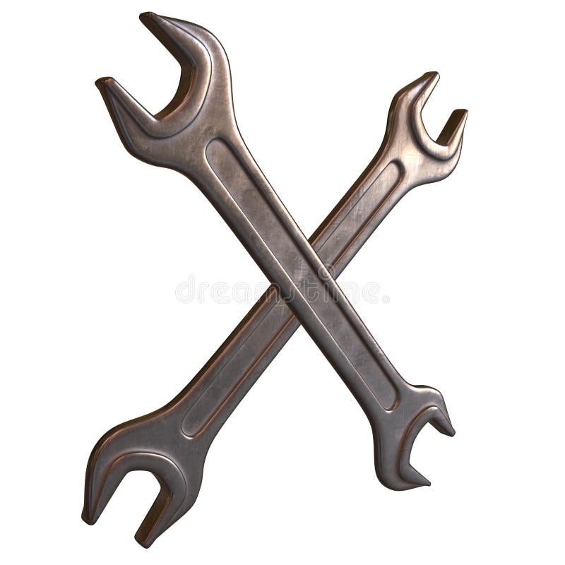 Wrench. Spanner Repair Tool Stock Illustration - Illustration of repair ...