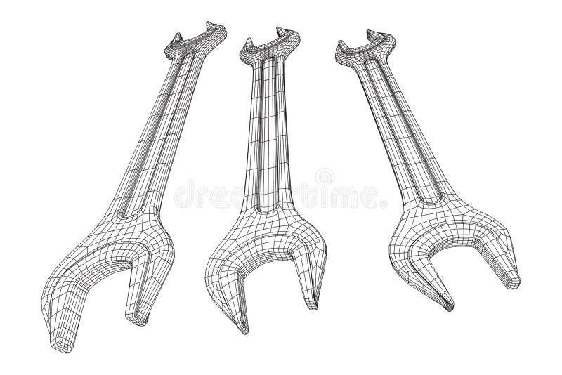 Wrench. Spanner Repair Tool Stock Vector - Illustration of frame ...