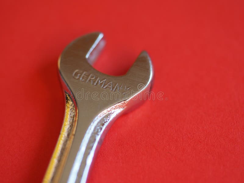 Wrench Spanner Tool Made in Germany Stock Photo - Image of steel, iron ...