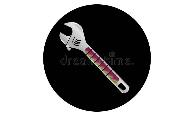Wrench Sticker-vector stock vector. Illustration of used - 126803340