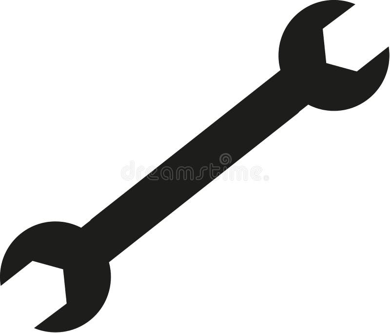 Wrench symbol tool stock vector. Illustration of worker - 107203635