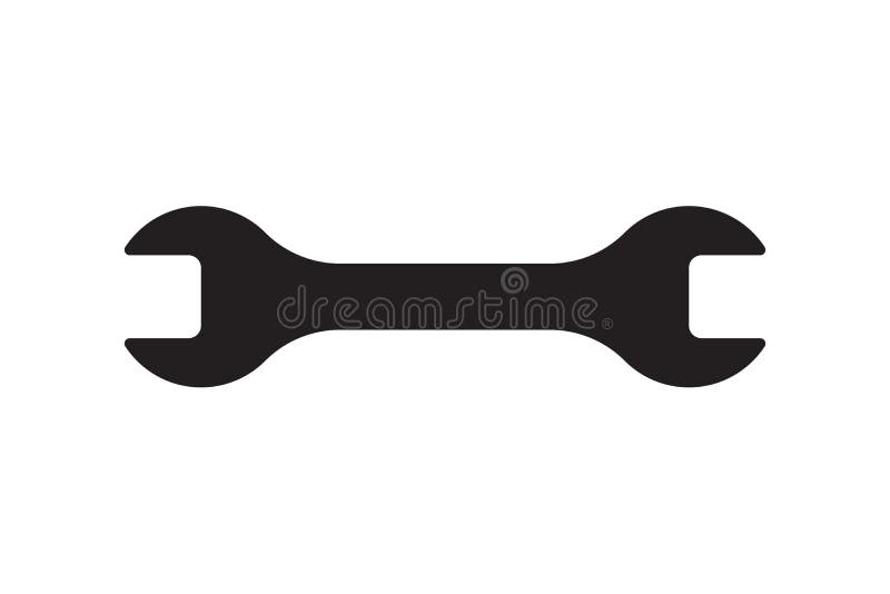 Wrench Tool for Repair Service Equipment. Mechanical Engineering Symbol ...