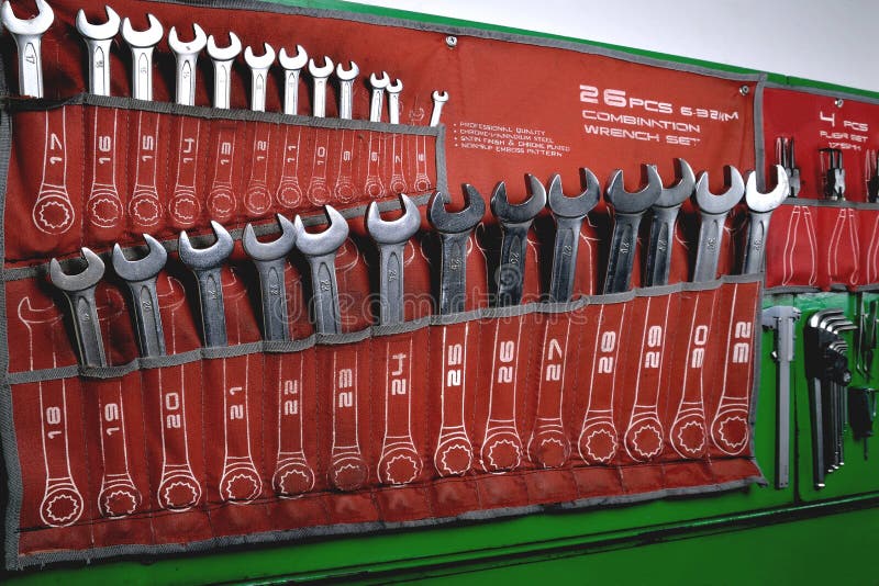 Wrenches, Set of Wrenches, Tools on the Wall in the Workshop, Repair ...