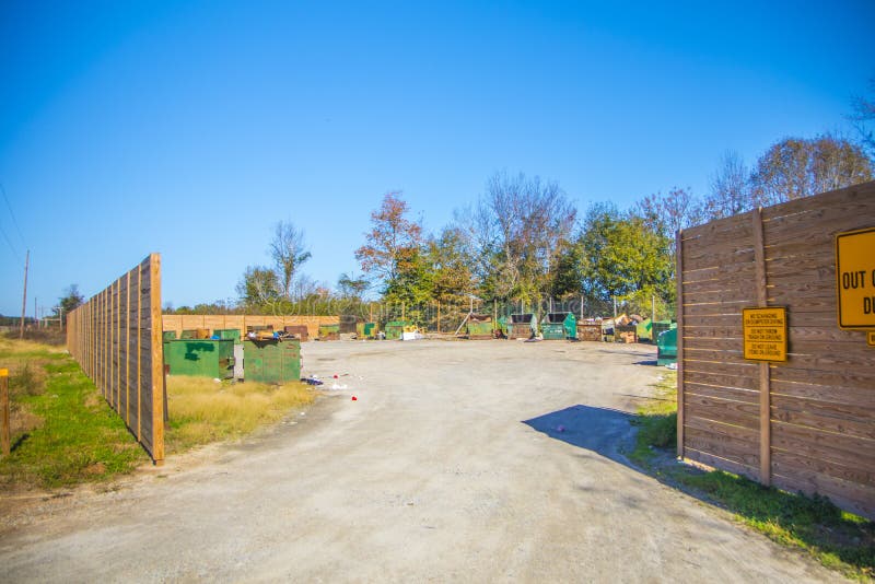 Public Dumpsters for Trash Drop Off Stock Photo - Image of waste ...