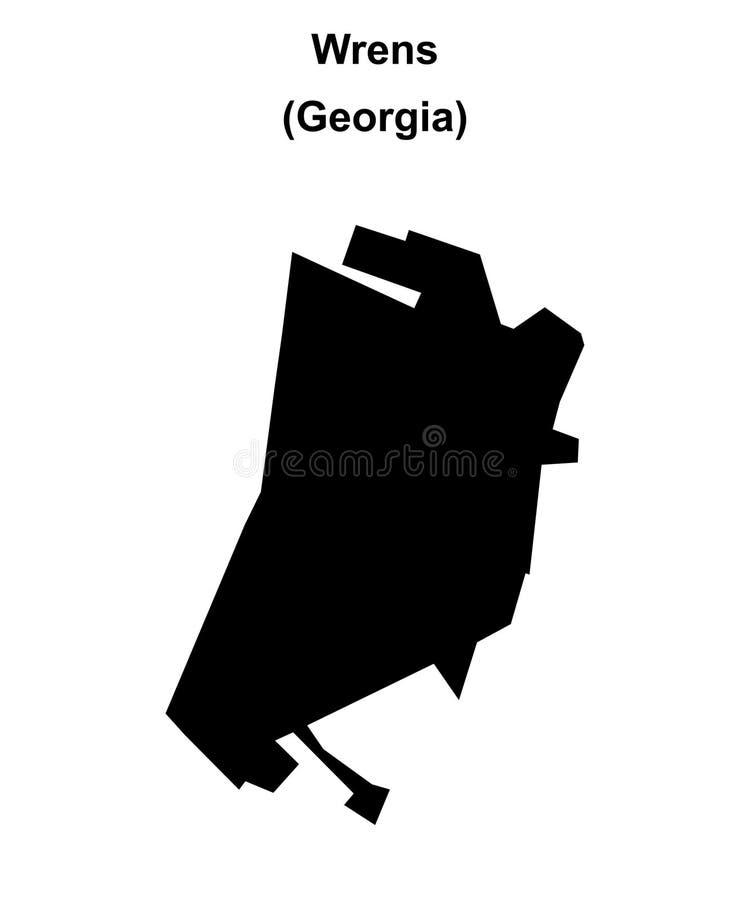 Wrens outline map stock vector. Illustration of design - 387027049