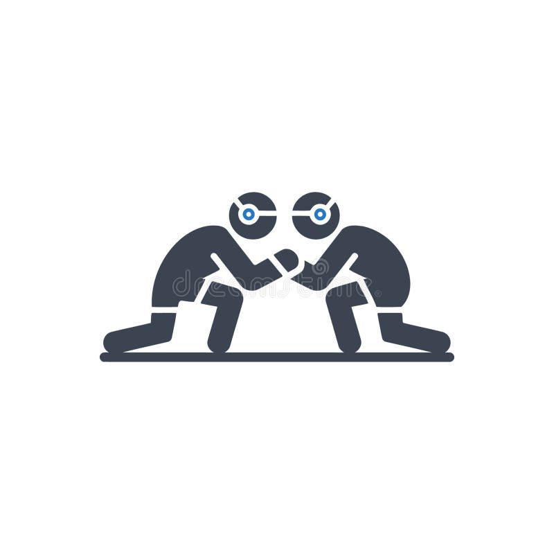 Wrestling Match Icon stock vector. Illustration of symbol - 375316636