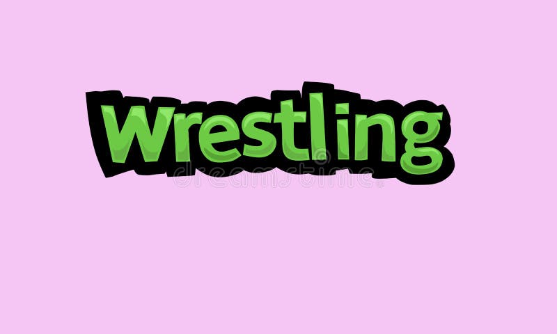 WRESTLING Writing Vector Design on Pink Background Stock Vector ...