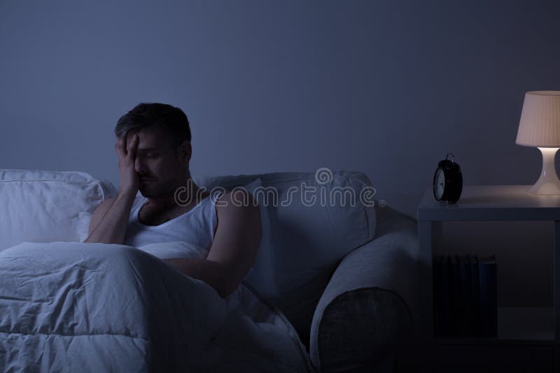Wretched Man Suffering from Depression Stock Image - Image of moody ...