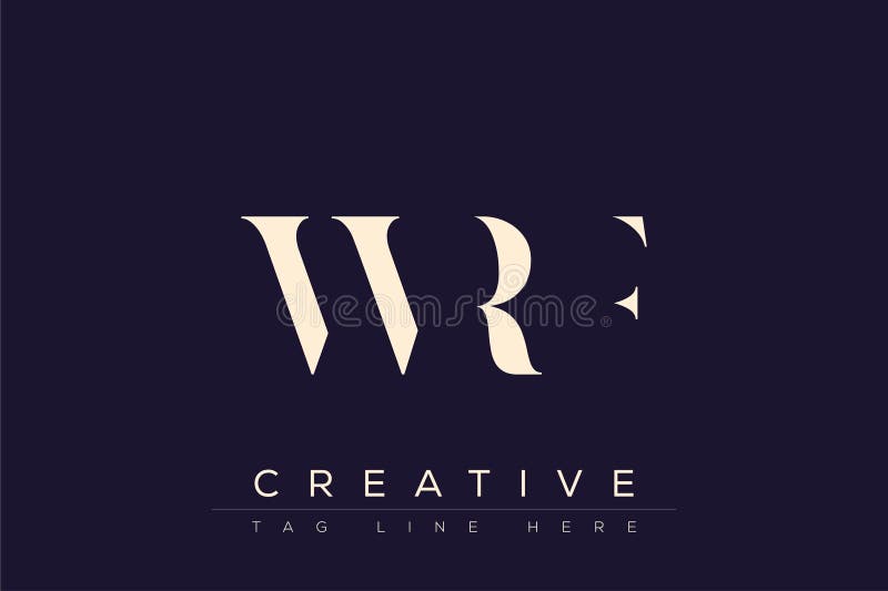 WRF Abstract Letter Logo Design Stock Vector - Illustration of ...