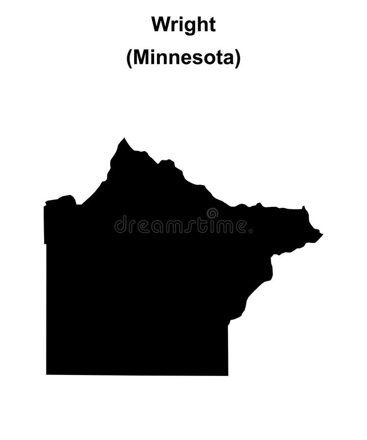 Wright outline map stock vector. Illustration of cartography - 361612942