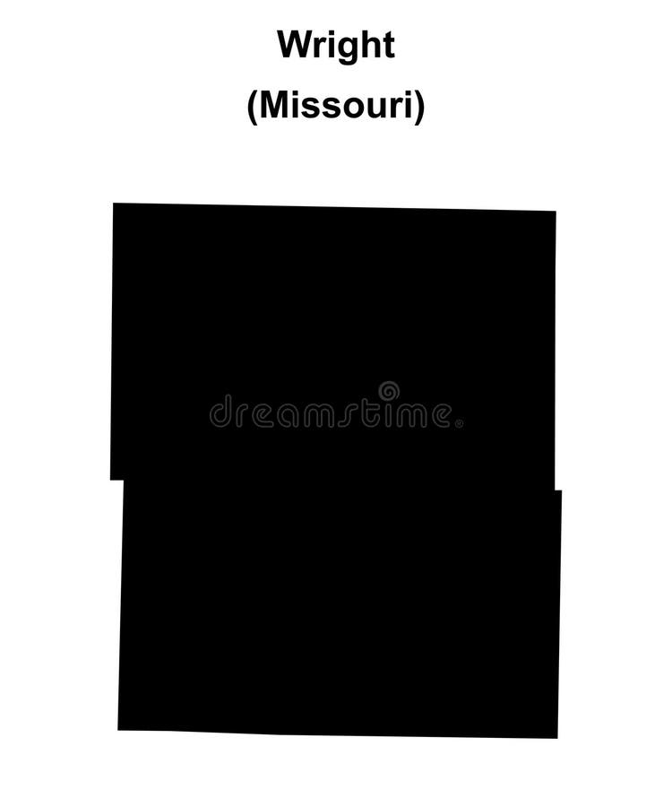 Wright outline map stock vector. Illustration of template - 357456080