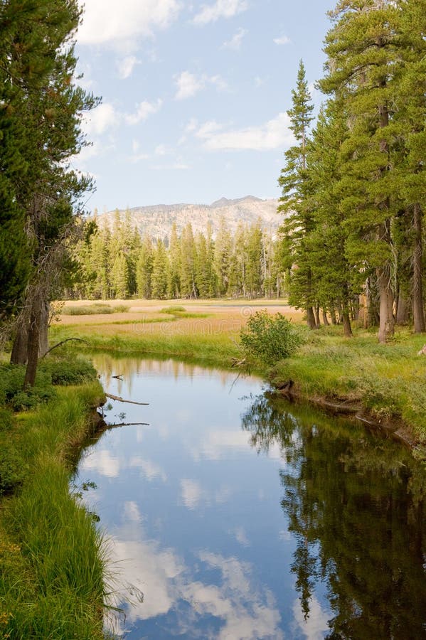 Water Channel in Countryside Stock Image - Image of waterway, distant ...