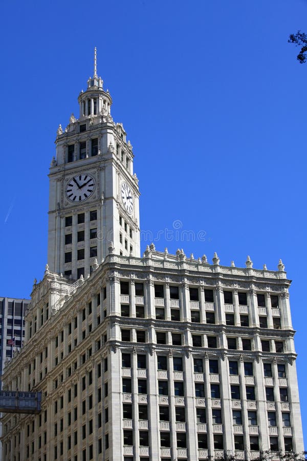 Wrigley Building Clock Tower Editorial Photography - Image of shopping ...