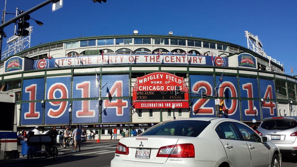 Wrigley Field editorial stock image. Image of wrigley - 44369484