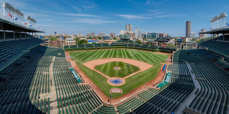 Wrigley Field editorial stock image. Image of scoreboard - 33719274