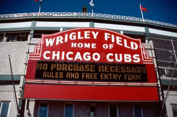 Wrigley Field outside sign editorial stock image. Image of sign - 18087969