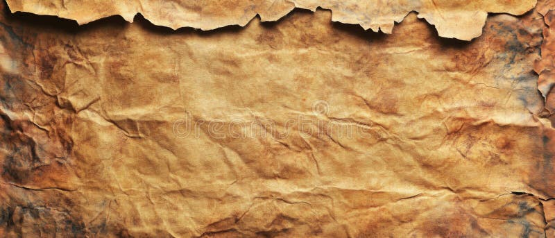 Wrinkled, Aged, and Tattered Brown Paper Texture Stock Illustration ...