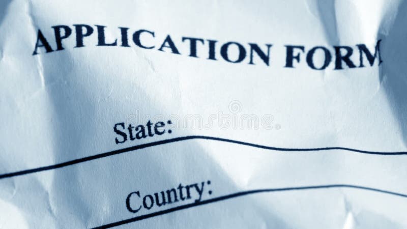 Wrinkled Application Form Dolly Shot Stock Footage - Video of concept ...