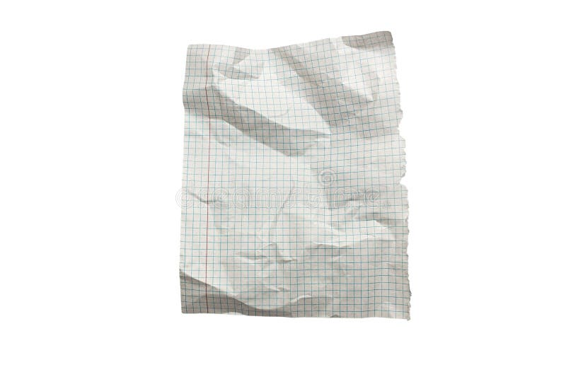 Wrinkled or Crumpled Checkered White Paper Texture Used As a White ...