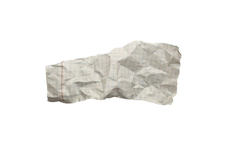 Wrinkled or Crumpled Checkered White Paper Texture Used As a White ...