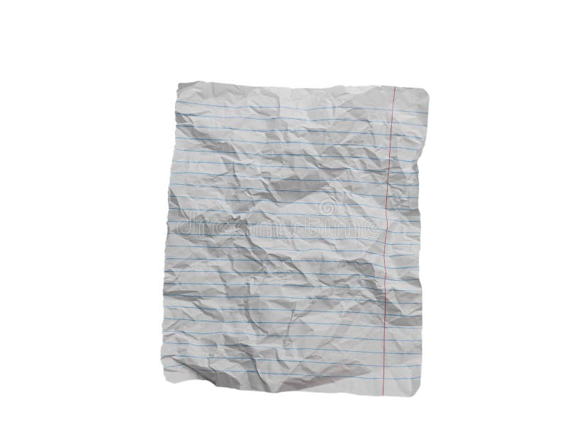 Wrinkled or Crumpled Lined White Paper Texture Used As a White Paper ...